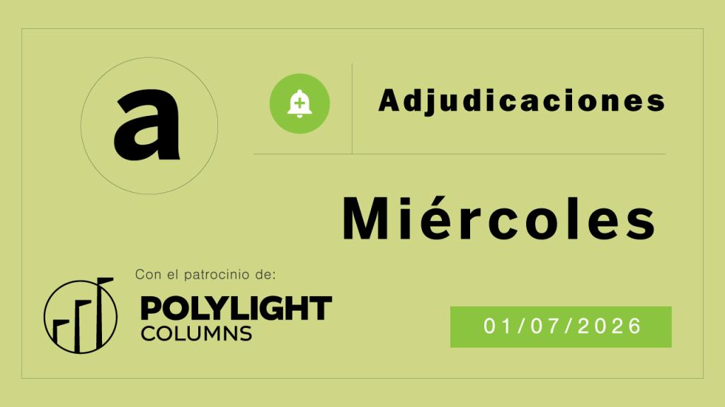Adjudicaciones de contratos de alumbrado e iluminación: miércoles 1 de ...